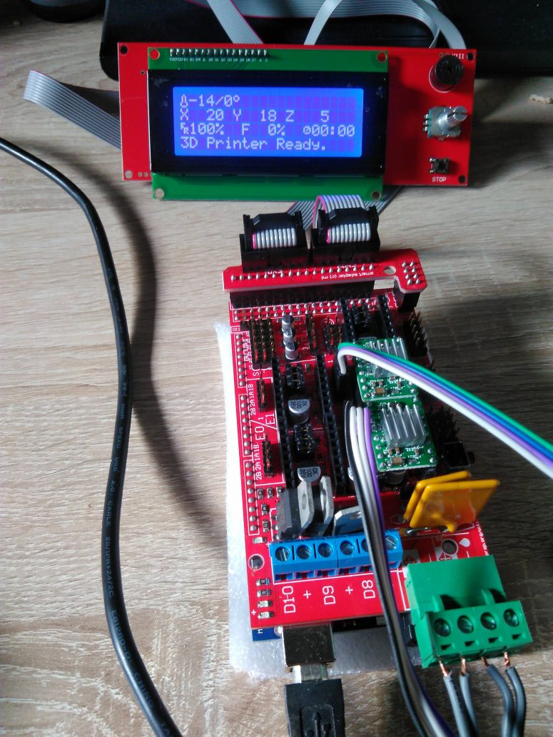 Marlin on Arduino Mega2560 with RAMPS 1.4 Marlin on Arduino Mega2560 with RAMPS 1.4